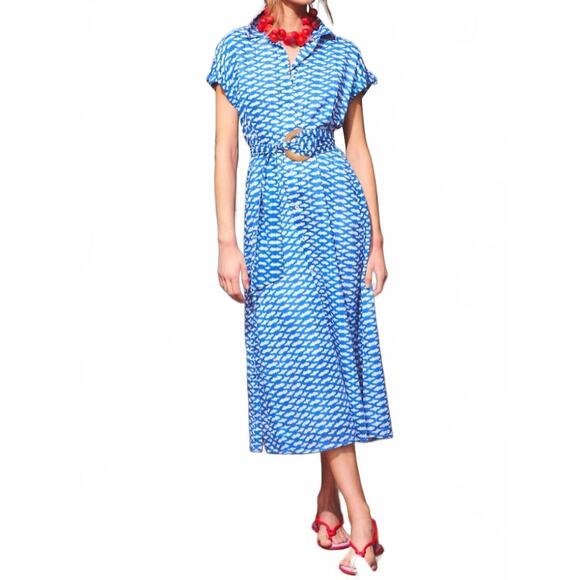 Ro's Garden | Dresses | New Ros Garden Catherine Midi Dress In Blue ...